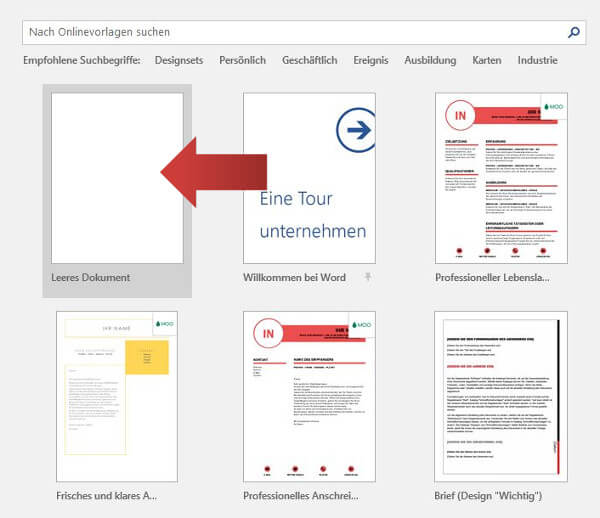 Dokument erstellen - Office Tutor