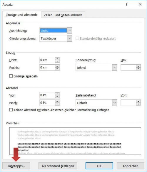 Mit Tabulatoren Textelemente ordnen - Office Tutor